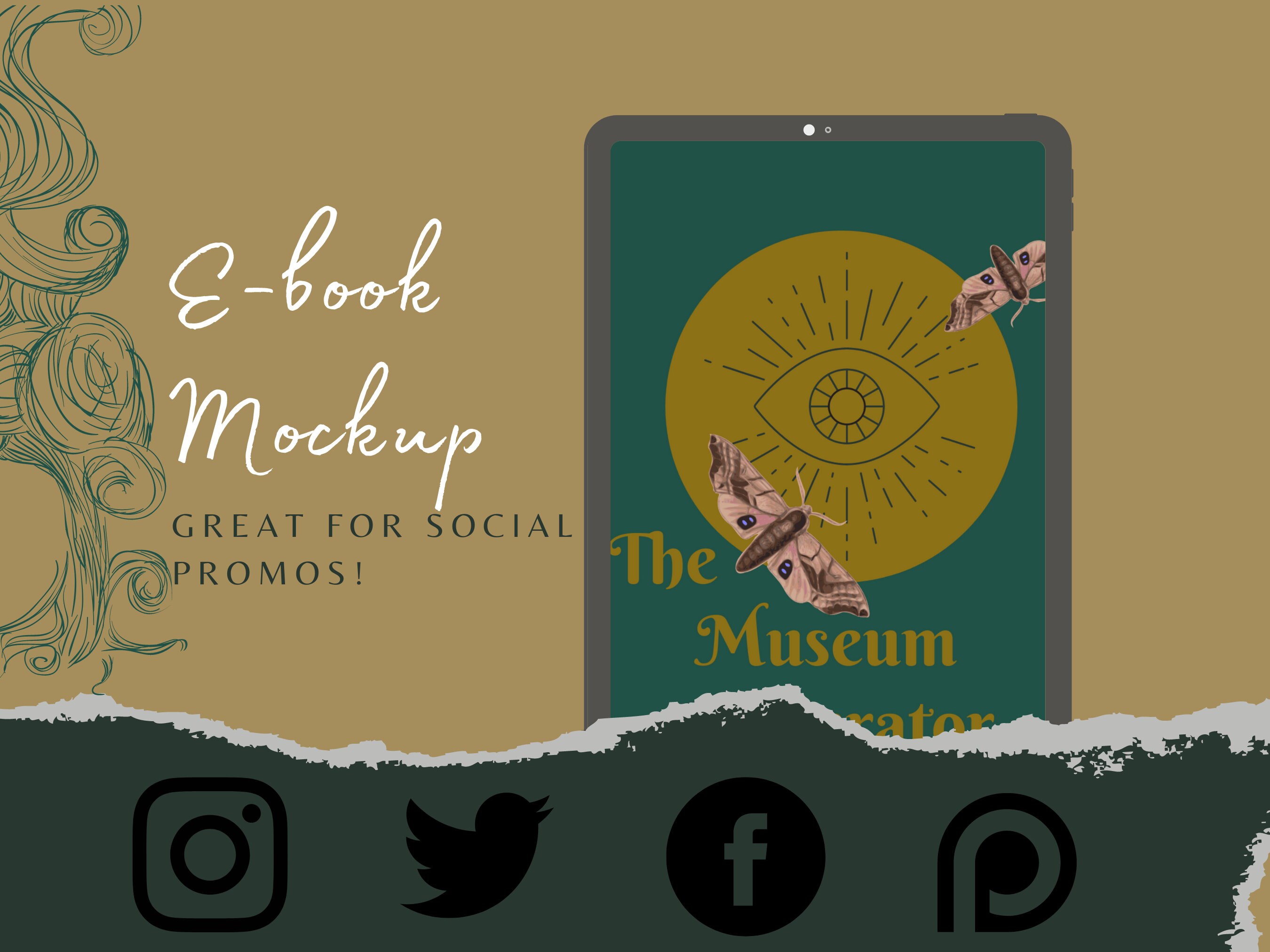 The Museum Curator Pre-made Book Cover for Mystery Fiction | Etsy