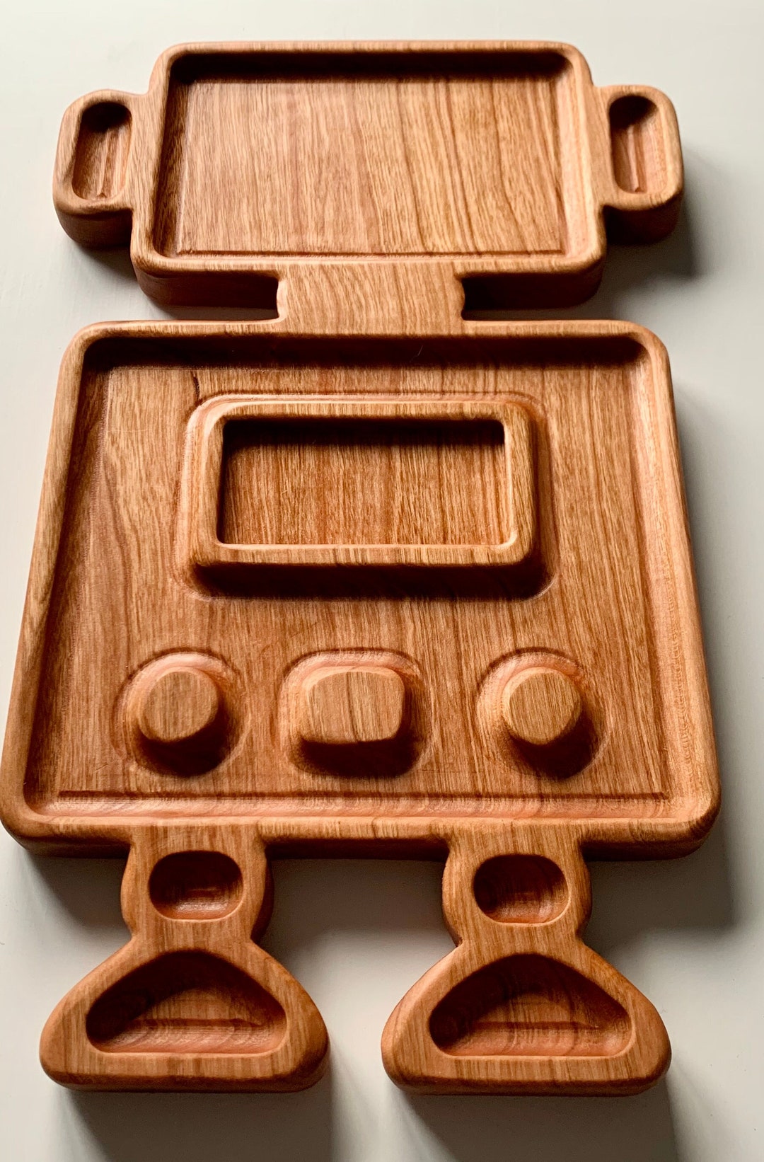 Wood Sensory Tray | Robot Plate | Wood Toys | Toy Robot | Tinker Tray ...