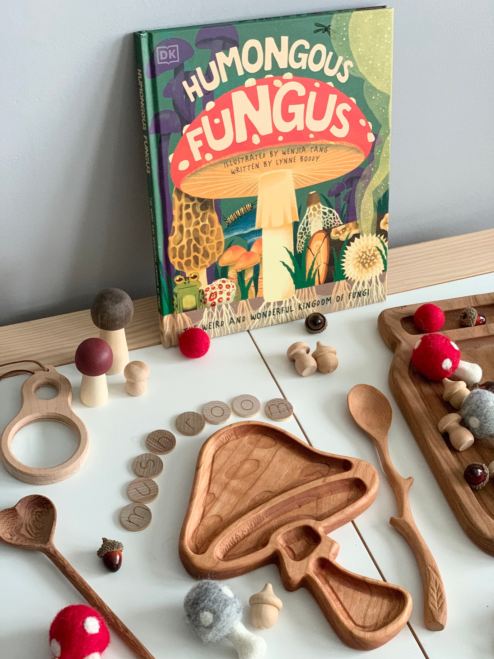 Wood Sensory Tray | Fungus Plate | Mushroom Plate | Kids Gift ...