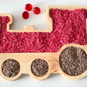 Wood Sensory Tray, Train Plate, Sensory Plate, Wood Tray, Kids Gift ...