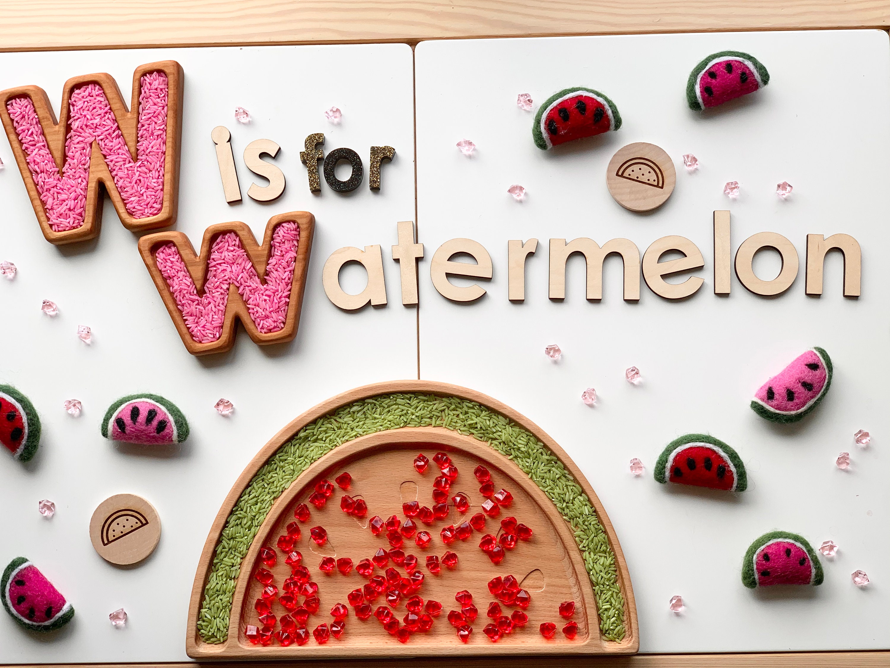 Wood Sensory Tray | Letter Tray | Uppercase Letters | Lowercase Letters ...