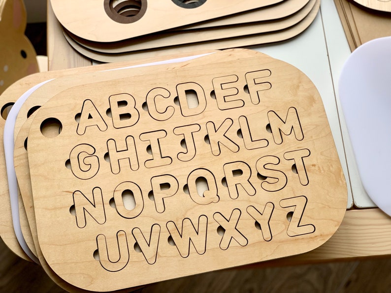 Uppercase Alphabet Puzzle for Flisat Table, Large Flisat Lid Insert ...