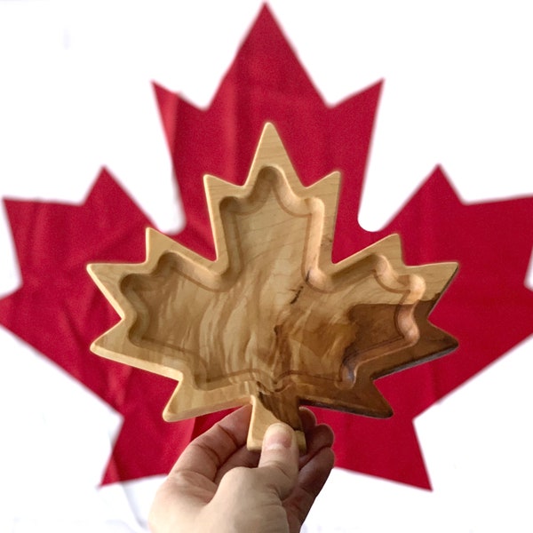 Wood Maple Leaf Plate - Etsy