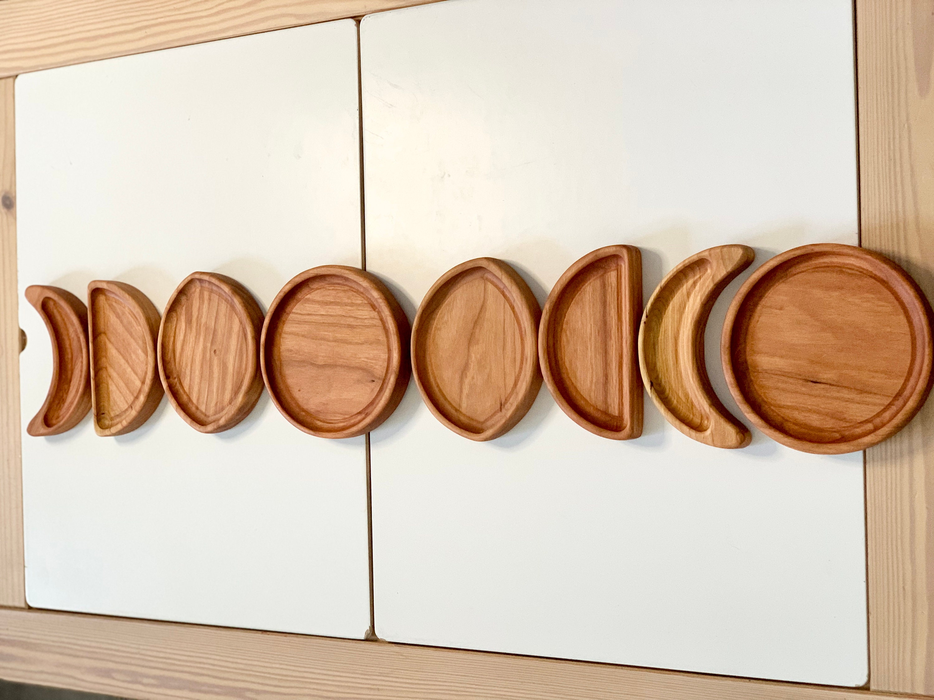 Wood Sensory Trays Moon Phases Moon Plates Wood Sorting Trays Space ...