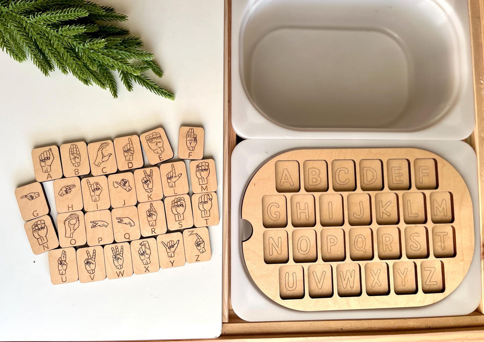 ASL Puzzle Flisat | ASL Alphabet Puzzle | Flisat Inset | Matching Game ...