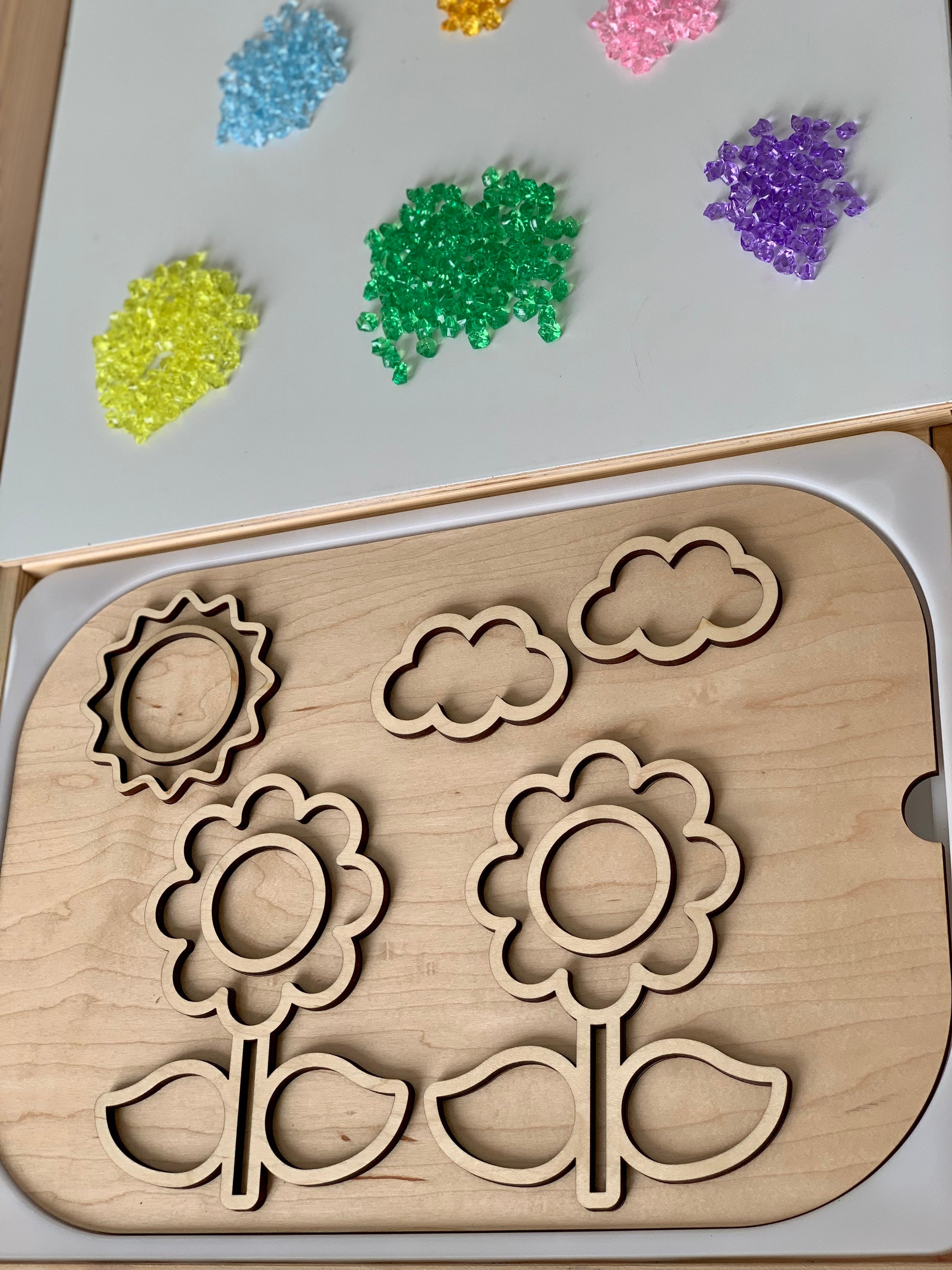 Fillable Flower Insert for Flisat Table, Spring Large Flisat Lid Insert ...