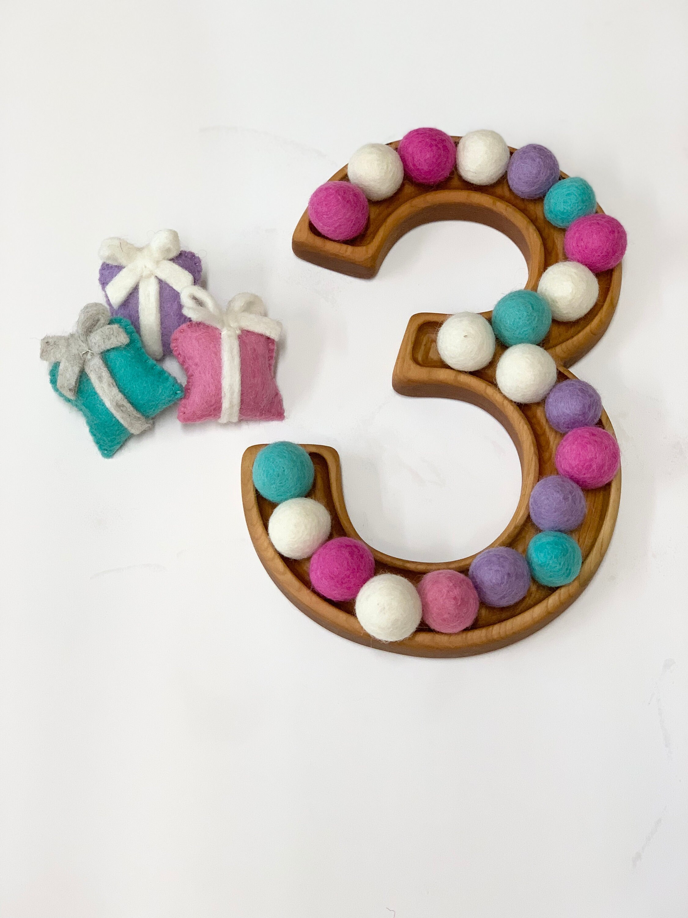 Wood Sensory Tray Number Plates Counting Toys Birthday Gift Homeschool ...