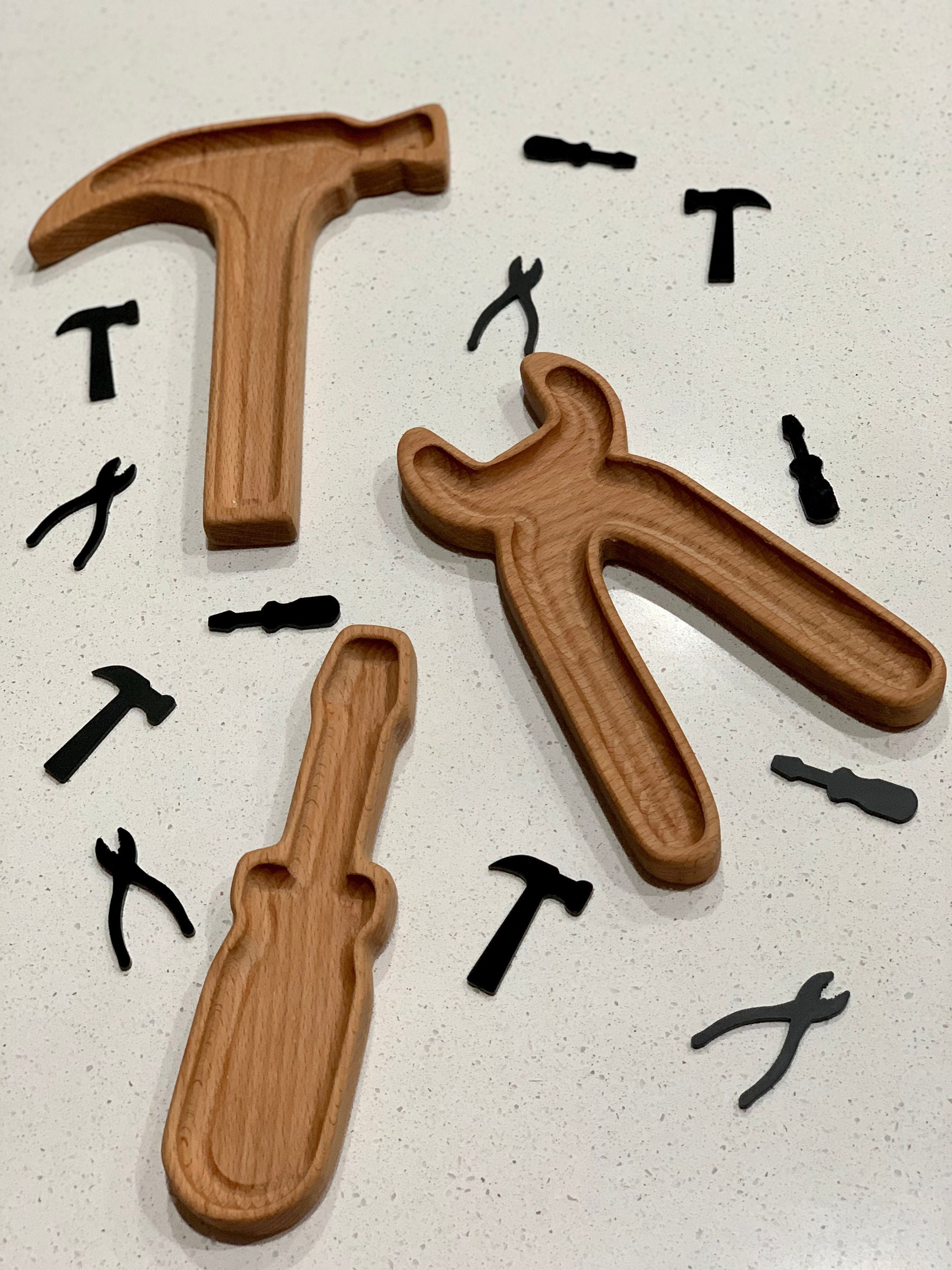 Wood Sensory Tray Tool Plates Tool Toys Kids Gift Homeschool ...