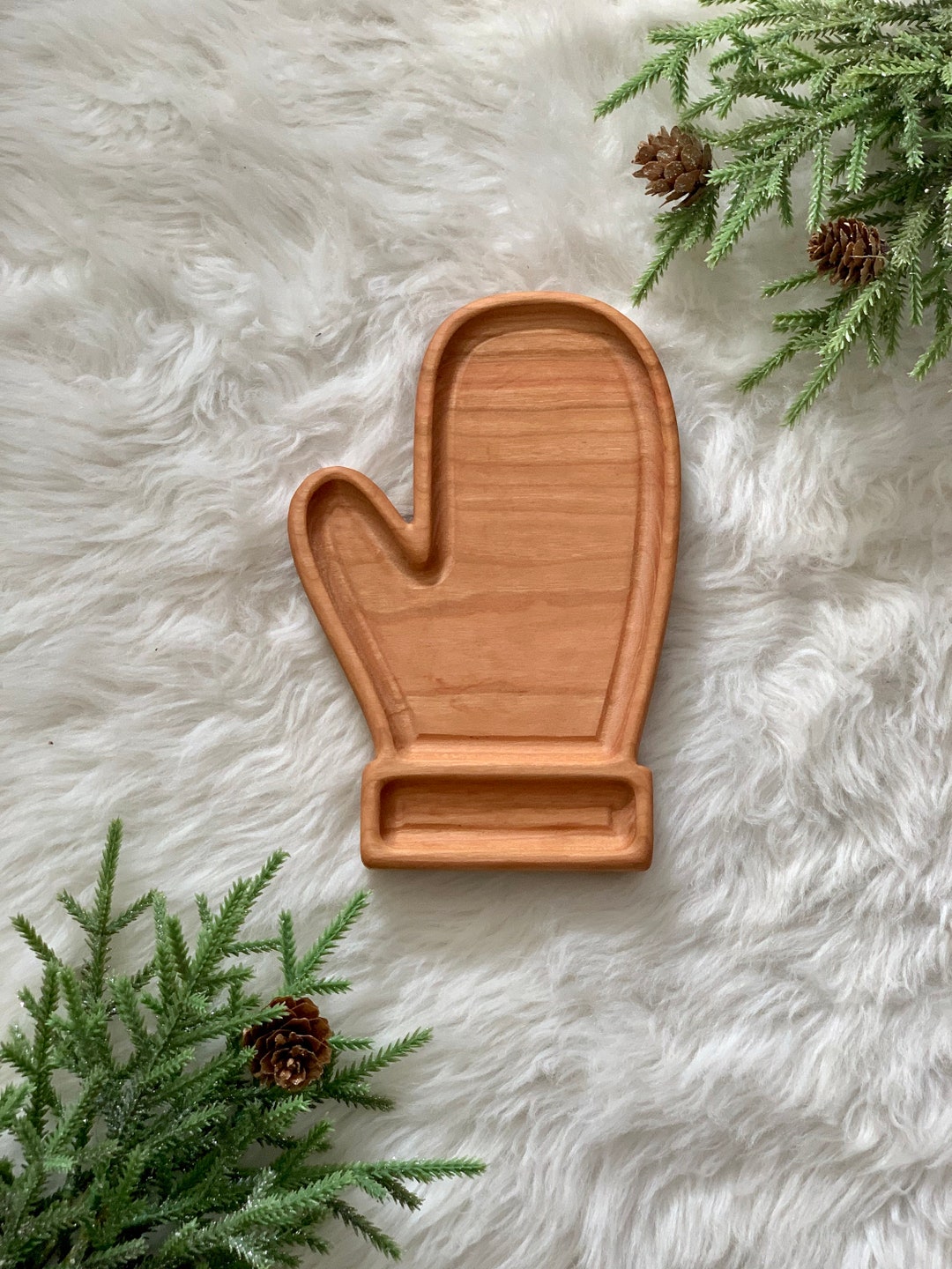 Wood Sensory Tray | Mitten Plate | Wood Tray | Mitten Decoration ...