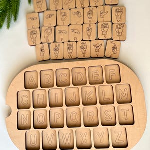 ASL Puzzle Flisat | ASL Alphabet Puzzle | Flisat Inset | Matching Game ...