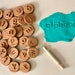 Lowercase Alphabet Play Dough Stamps, Cherry Wood Play Stamp Set ...