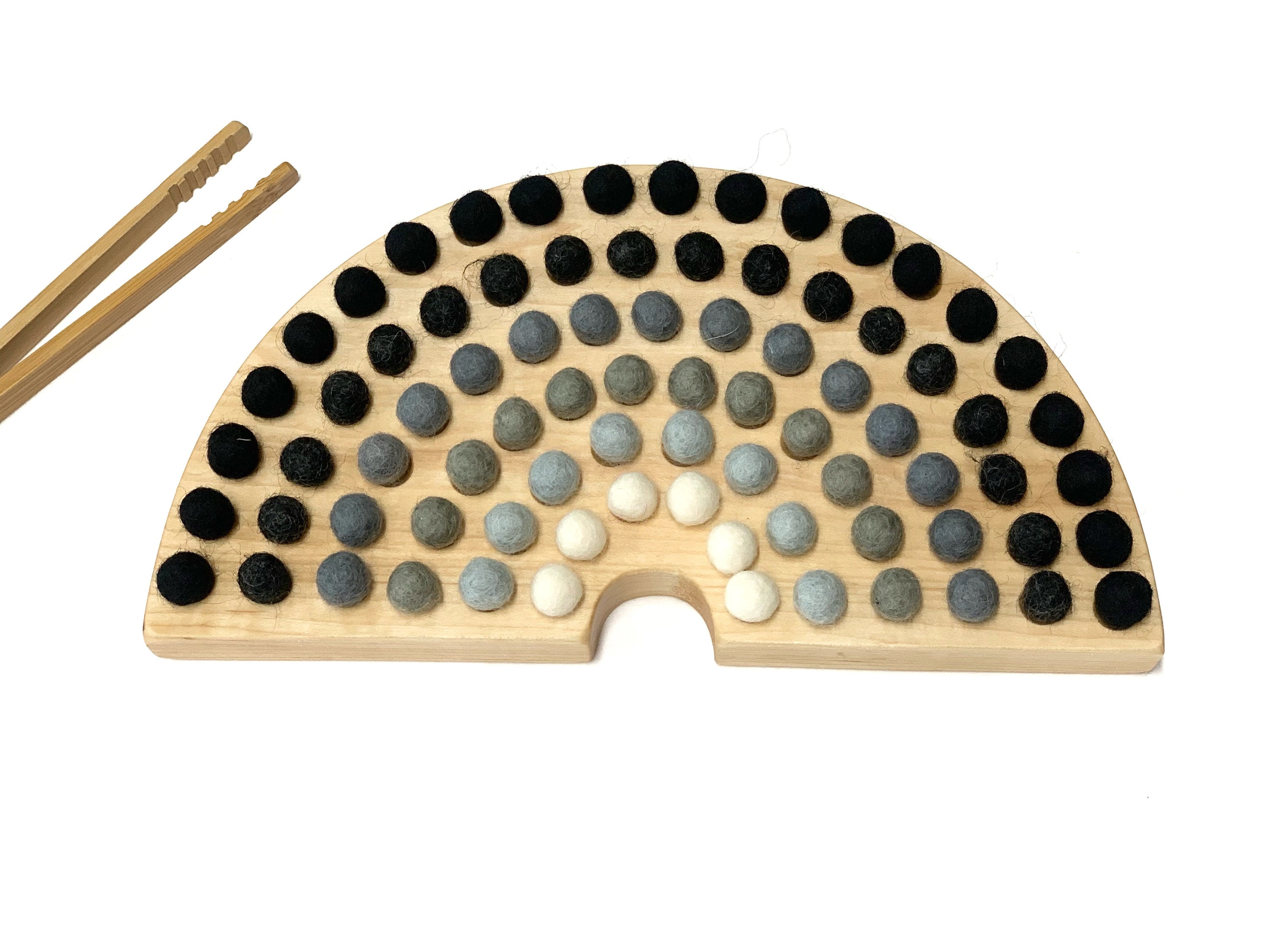 Wood Sensory Tray Wood Sorting Tray Rainbow Board Rainbow Sorting Board ...