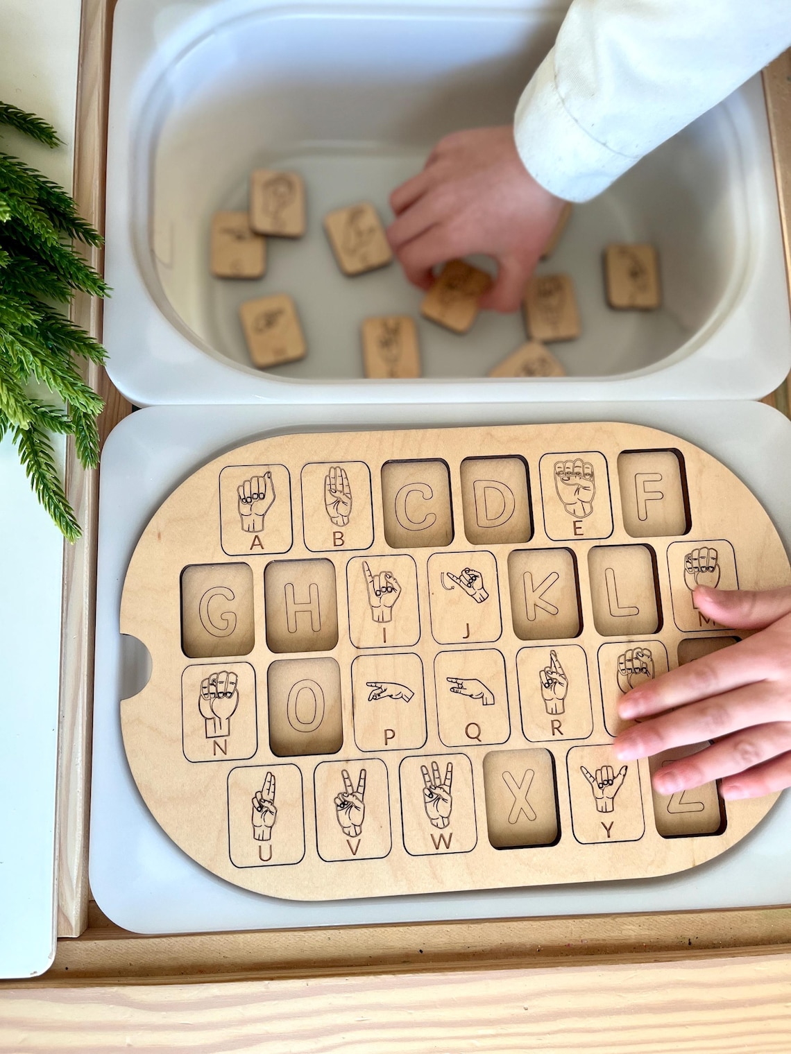 ASL Puzzle Flisat | ASL Alphabet Puzzle | Flisat Inset | Matching Game ...