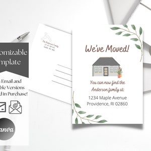 Moving Announcement Change of Address Print and Email Cards Included - Etsy