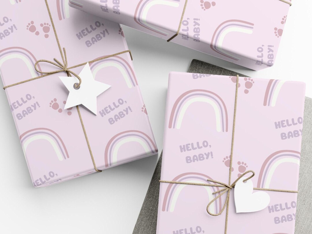 Baby Girl Wrapping Paper, Baby Shower Wrapping Paper, Gift for Anyone ...