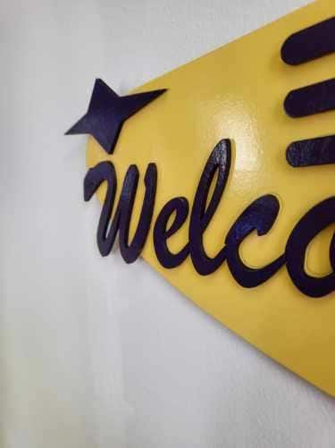 Funky Mid Century Modern Welcome Sign - Etsy