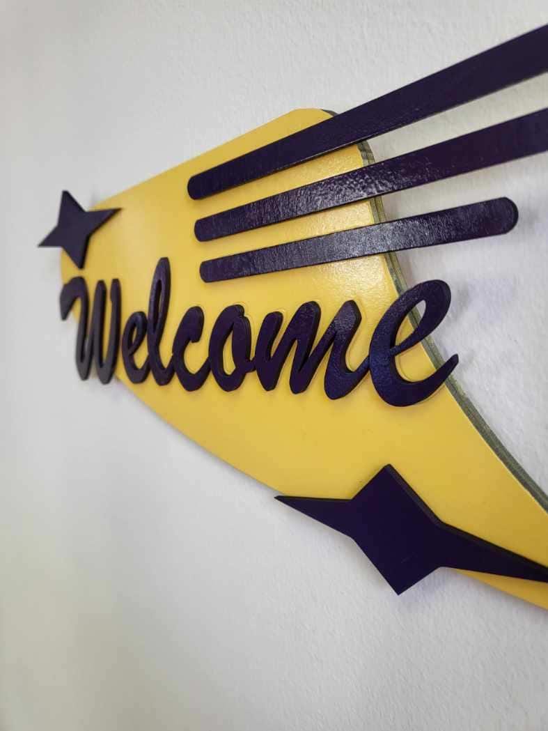 Funky Mid Century Modern Welcome Sign - Etsy