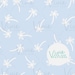 Blue Hand Drawn Palm Trees Seamless Repeat Pattern, Summer Tropical ...