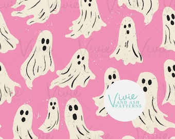 Pink Halloween Seamless File - Etsy