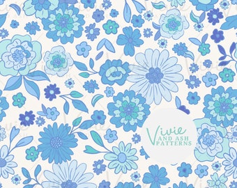 Boho Floral Seamless Repeating Pattern, Floral Seamless Pattern ...