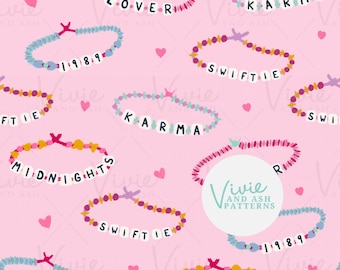 Pink Friendship Bracelet Seamless Repeating Pattern, Bracelet Seamless ...