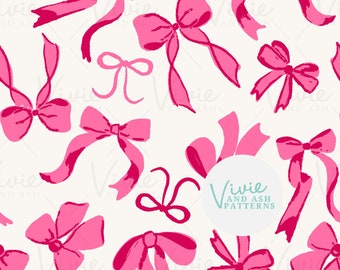 Pink Bows Seamless File - Etsy