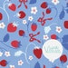 Red, White & Blue Cow Print Seamless Pattern | Commercial Use Surface ...