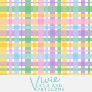 Spring Plaid Seamless Repeat, Easter Plaid Pattern, Pastel Plaid ...
