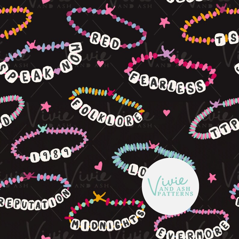 Pink Friendship Bracelet Seamless Repeating Pattern, Bracelet Seamless ...