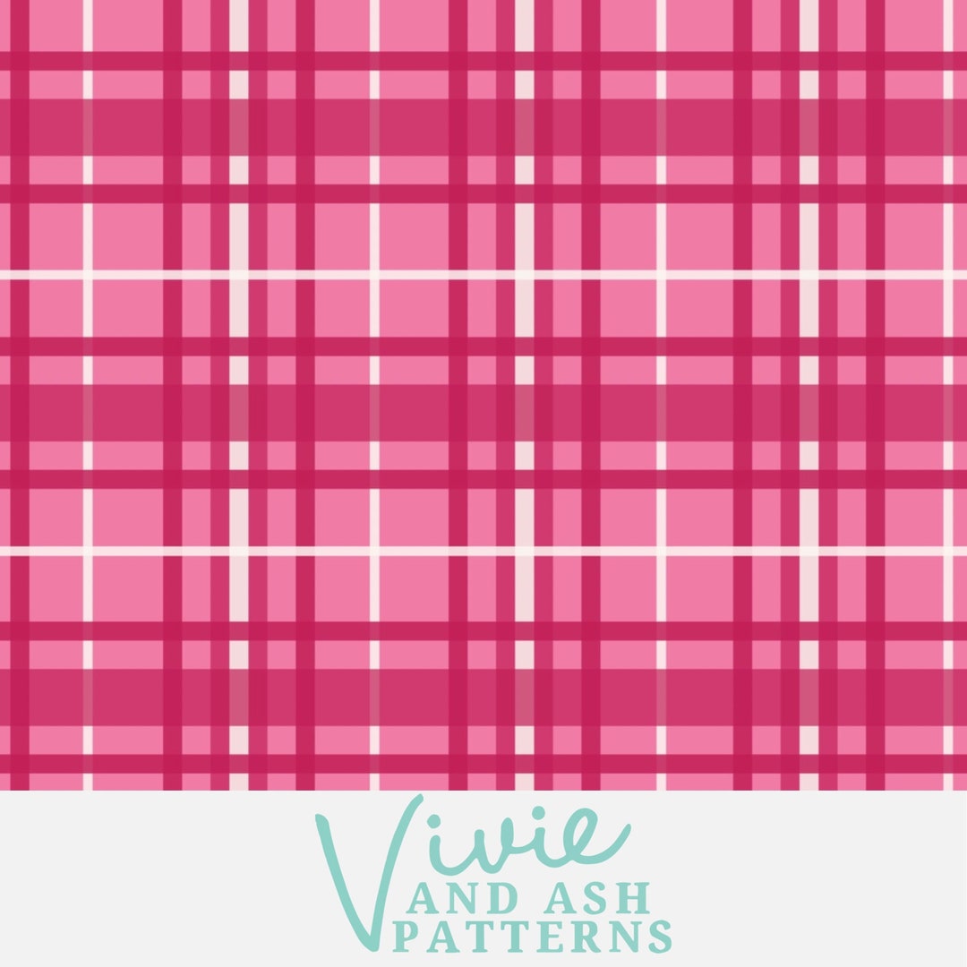 Bright Pink and Red Plaid Valentine Plaid Seamless Repeating - Etsy