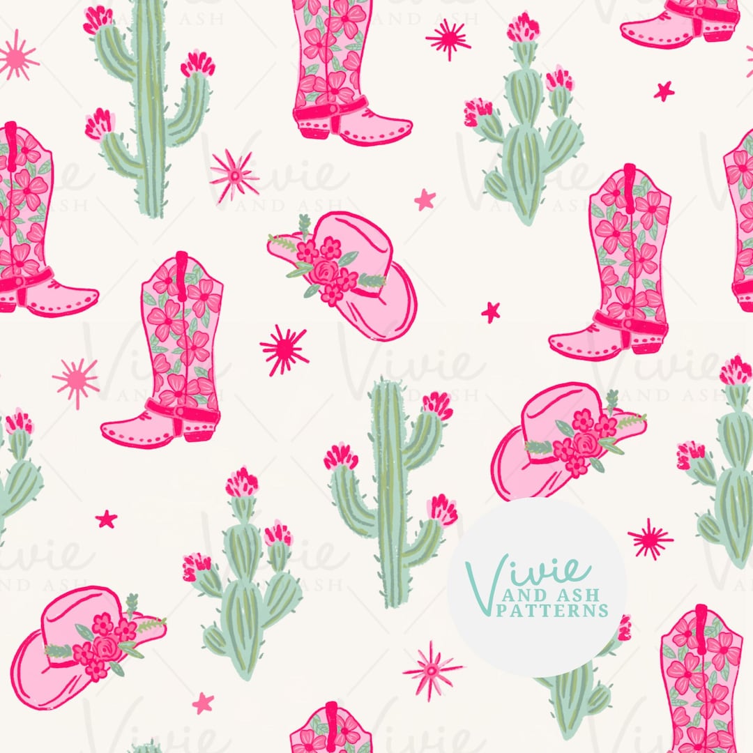 Western Cowgirl Boots Seamless Repeating Pattern, Seamless Pattern ...