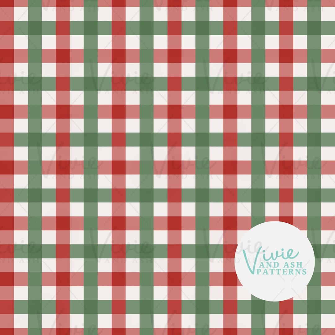 Red and Green Christmas Plaid Seamless Repeating Pattern, Plaid ...