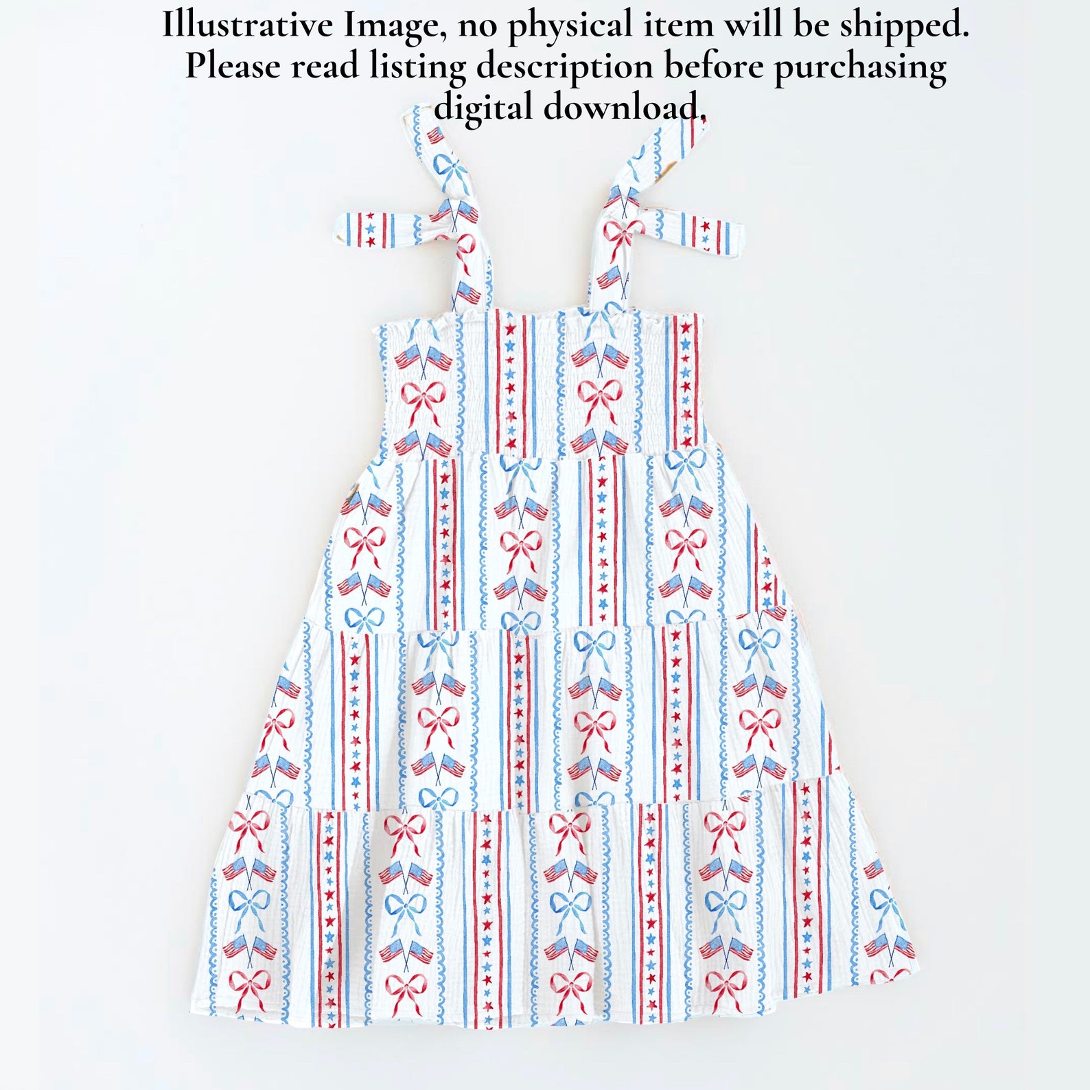 Red White and Blue Seamless Repeating Pattern, Bow and Flag Seamless ...