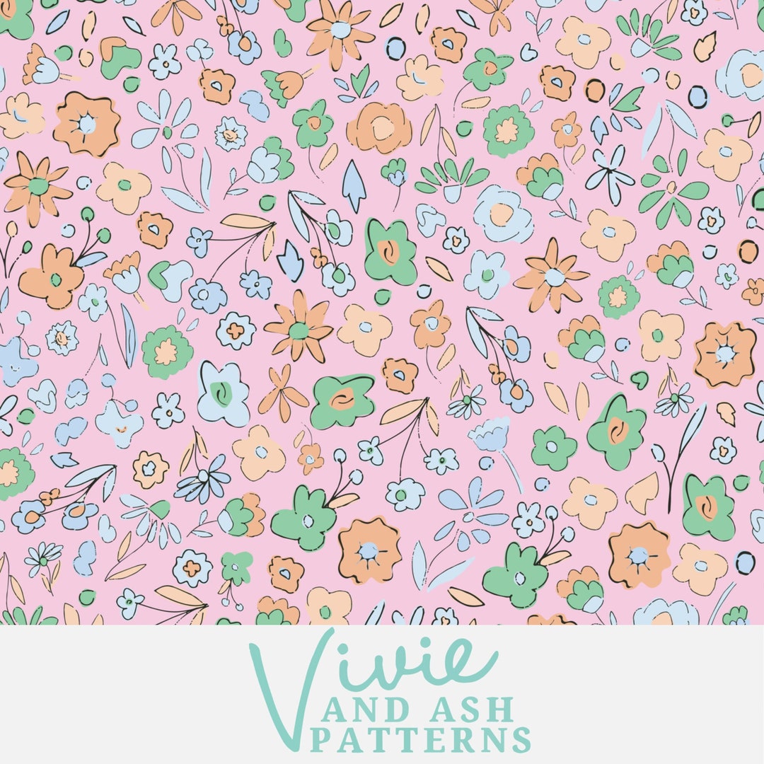 Penelope Floral, Ditsy Floral Seamless Repeating Pattern, Seamless ...