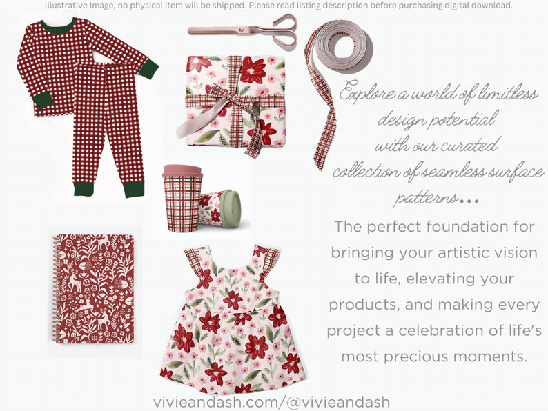 Christmas Plaid Seamless Pattern, Red and Green Seamless Repeat ...