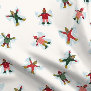 Snow Angel Seamless Pattern, Cute Christmas Repeat, Winter Holiday Snow ...