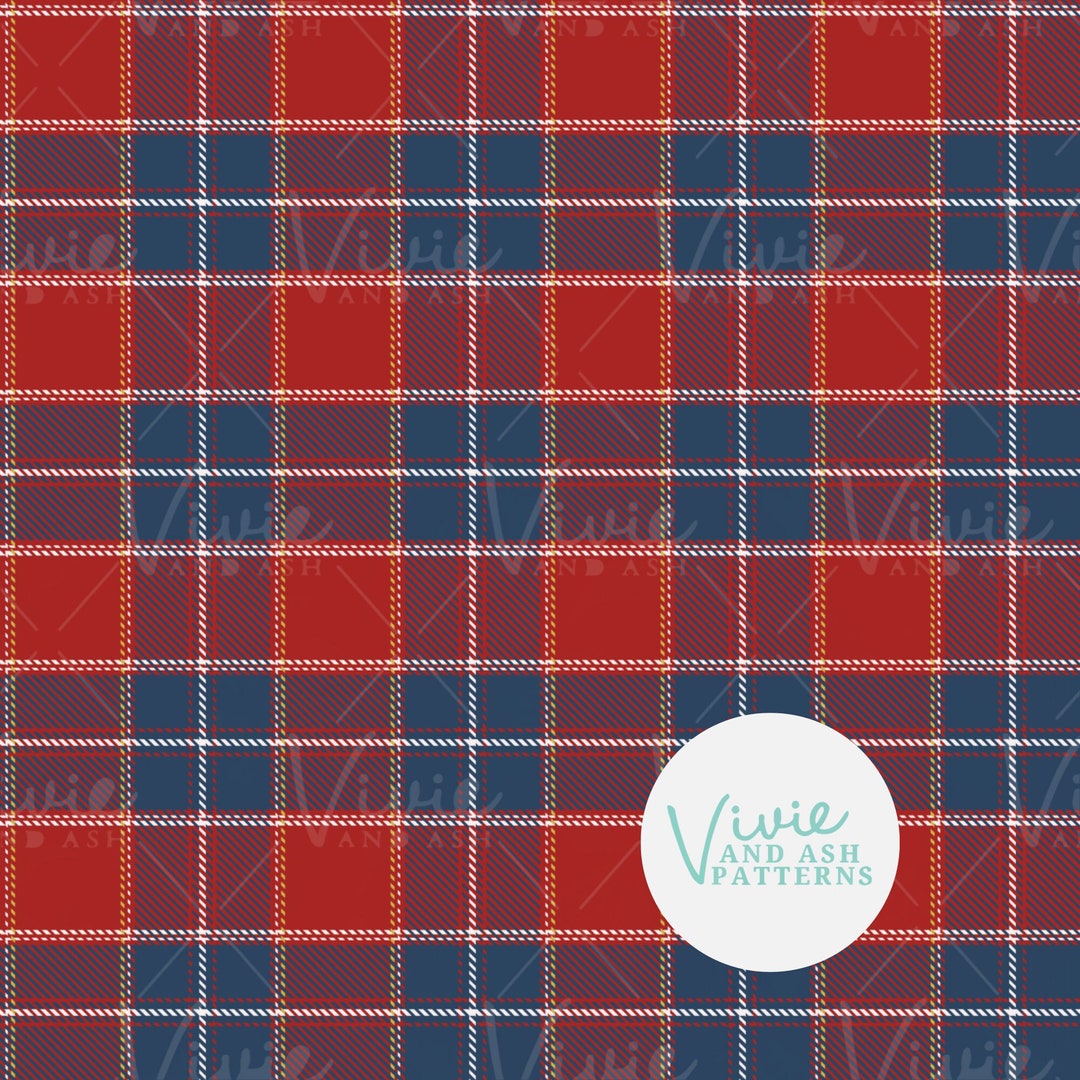 Red and Blue Textured Plaid Christmas Seamless Pattern, Red Seamless ...