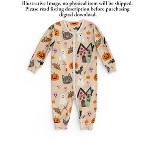 Halloween Seamless Pattern, Cute Ghost, Haunted House Seamless, Black ...