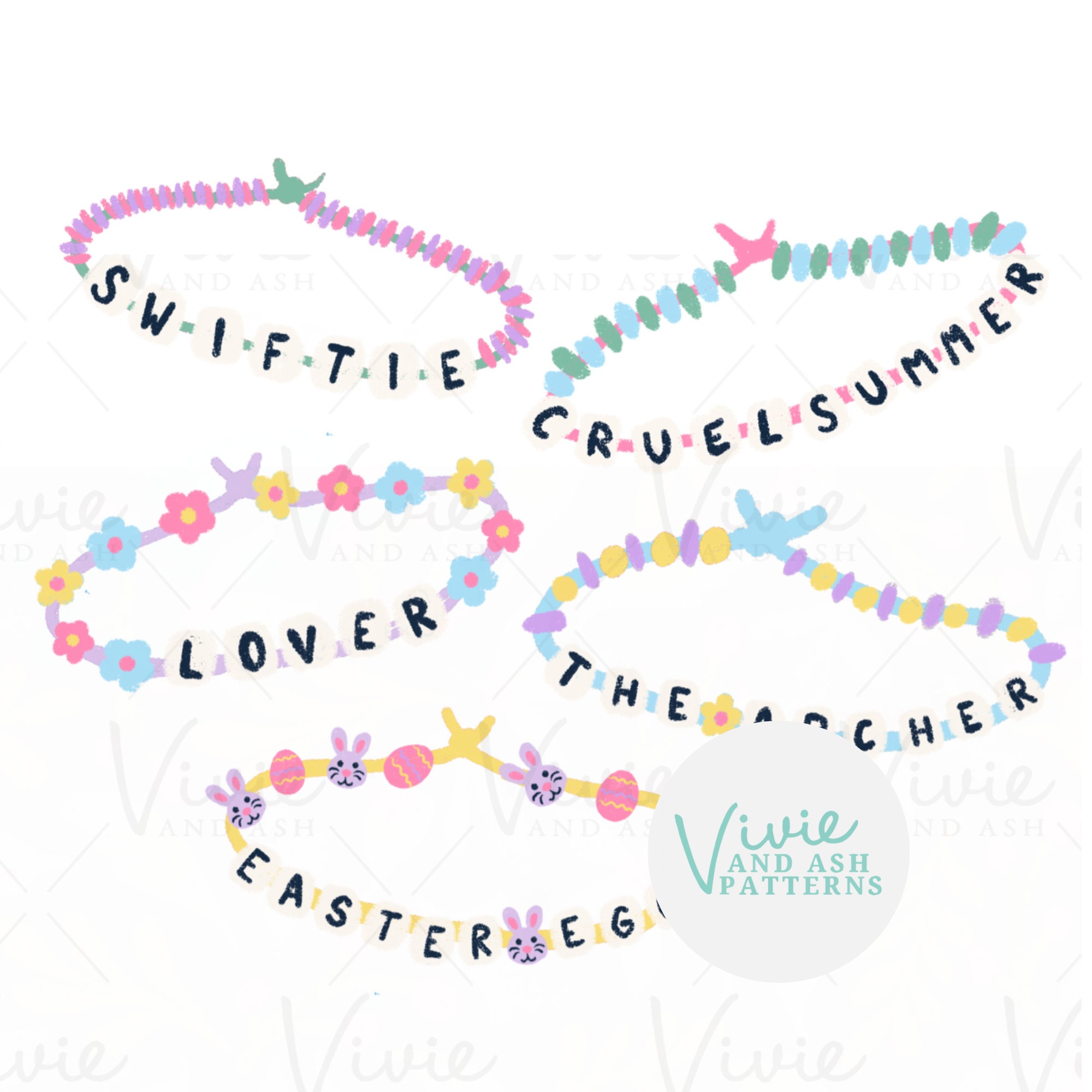 Easter Friendship Bracelet PNG Sublimation File, Bracelet PNG, Digital ...