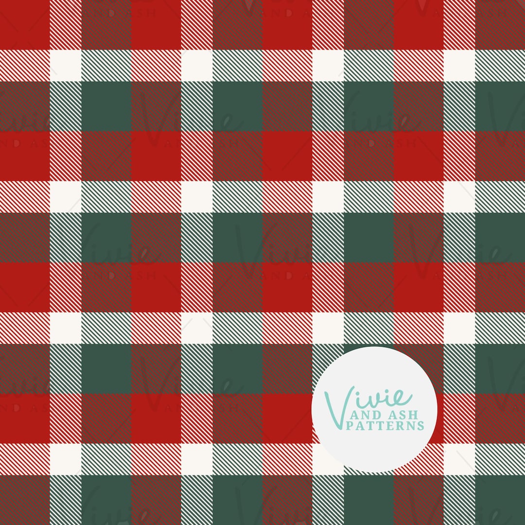 Red and Green Christmas Plaid Seamless Pattern, Seamless Christmas ...