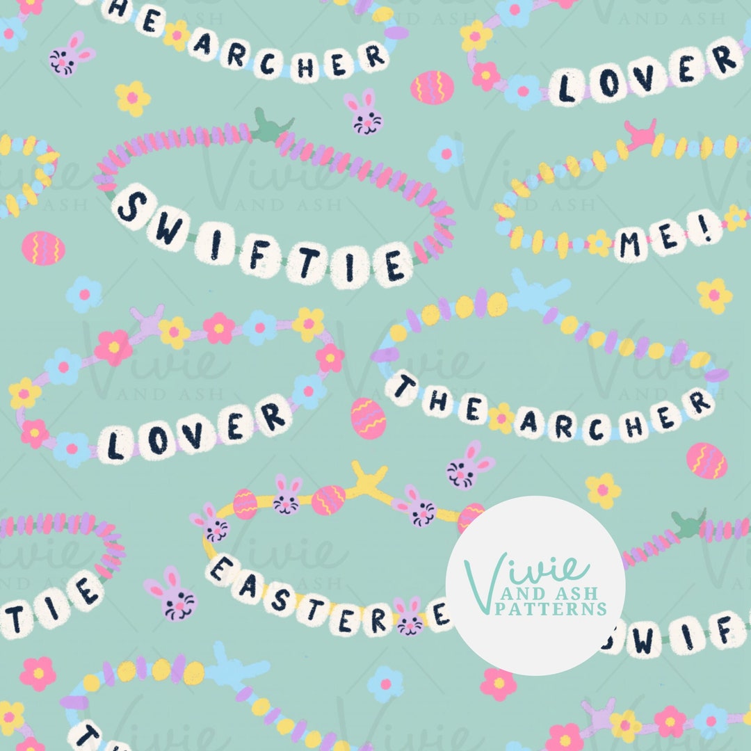 Easter Friendship Bracelet Seamless Repeating Pattern, Bracelet ...