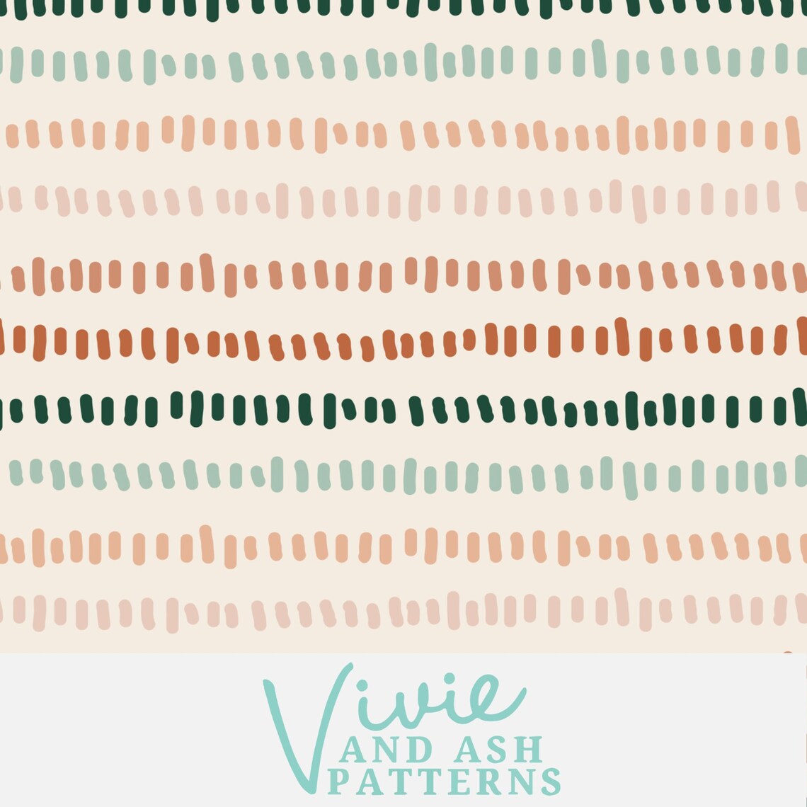 Neutral Stripe Seamless Repeat Pattern Dashed Stripe Dot - Etsy