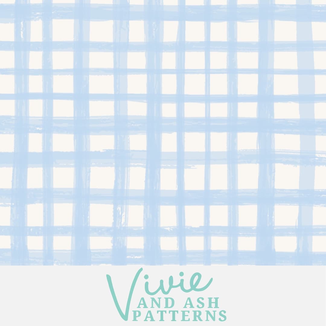 Blue Gingham Seamless Pattern File, Light Blue Seamless Pattern File ...