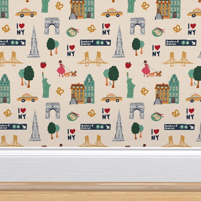 New York City Seamless Pattern File NYC Pattern Urban City - Etsy