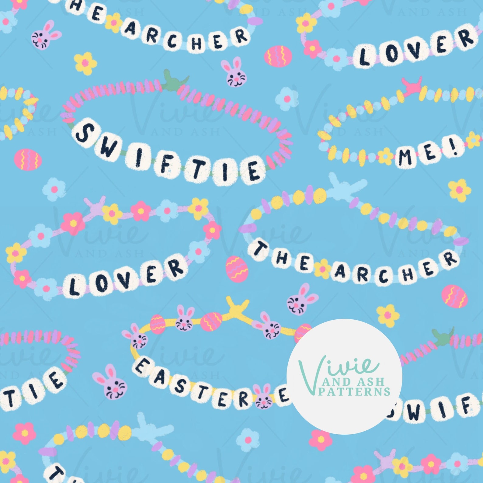 Easter Friendship Bracelet Seamless Repeating Pattern, Bracelet ...