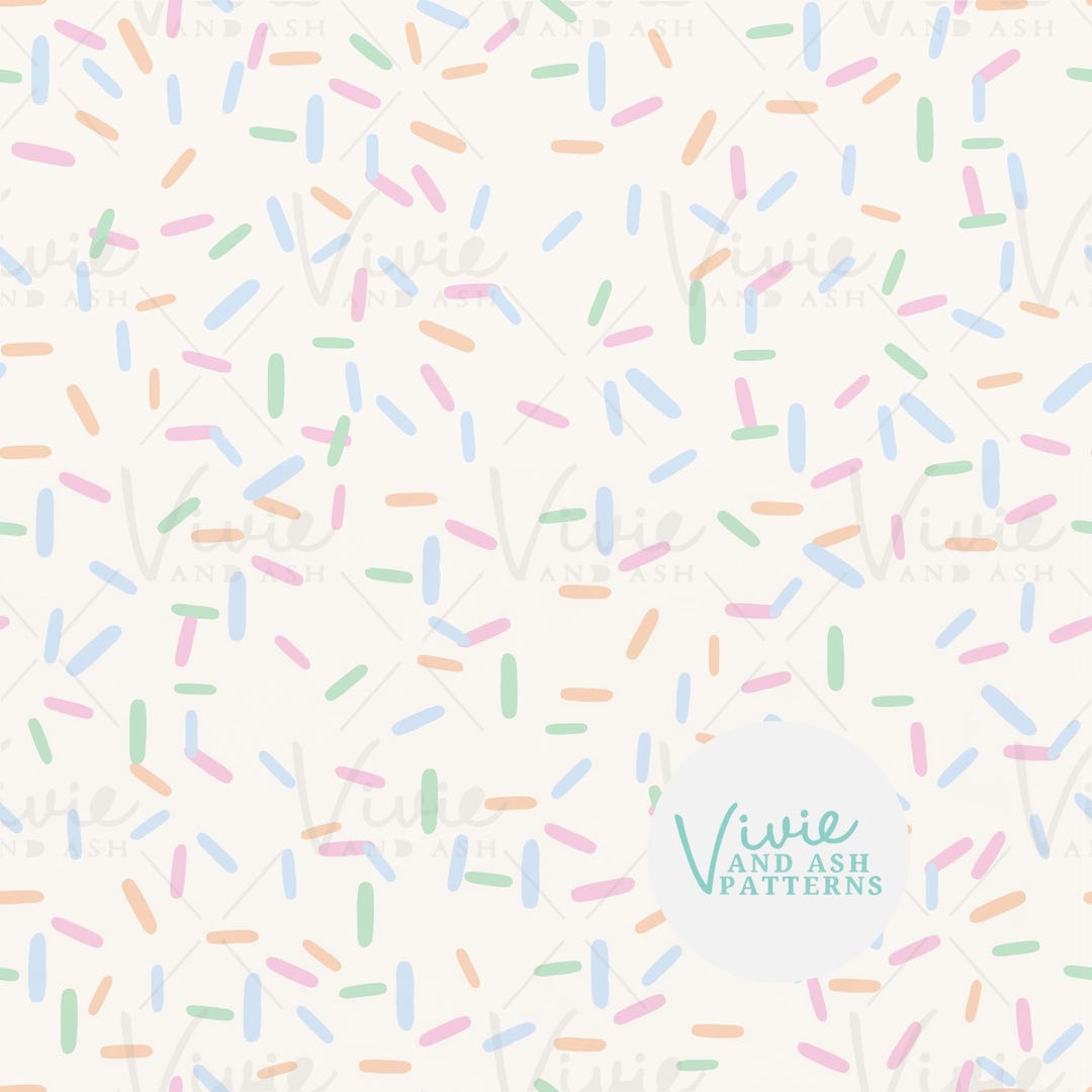 Pastel Sprinkles Birthday Seamless Pattern File, Seamless Repeat ...