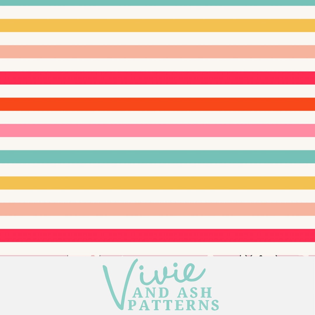 Summer Stripe Seamless Repeat Pattern, Retro Stripe, 70s Stripe ...