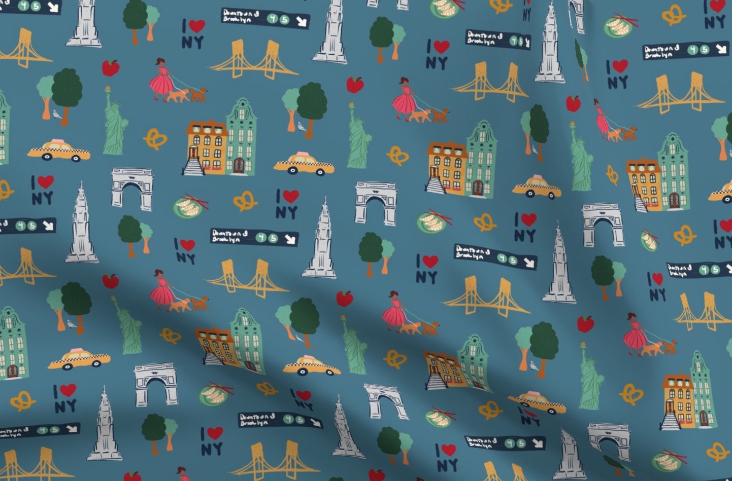 New York City Seamless Pattern File, NYC Pattern, Urban City Repeat ...