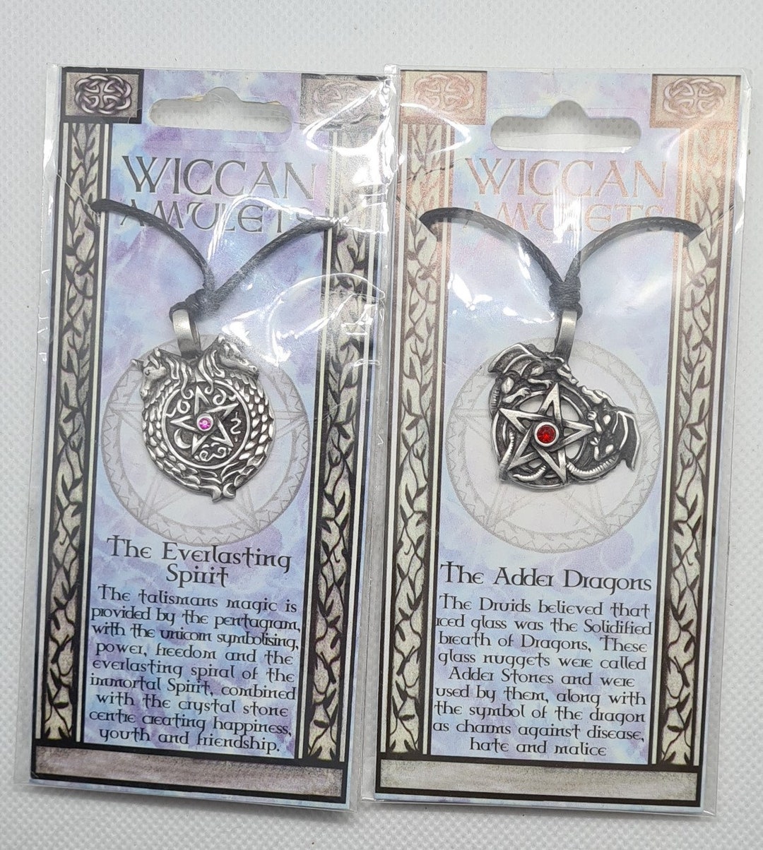 Wiccan Amulet Pendant Adder Dragon Pendant Everlasting Light - Etsy