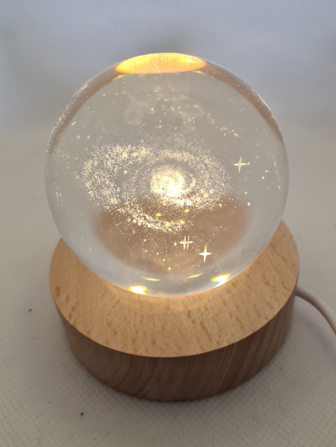 Planet Engraved 60mm Orb With Light Stand, Planet Sphere, Planet ...